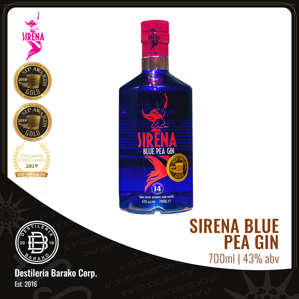 Sirena Blue Pea Gin | Sirena | Destileria Barako | 700ml | 43% ABV ...