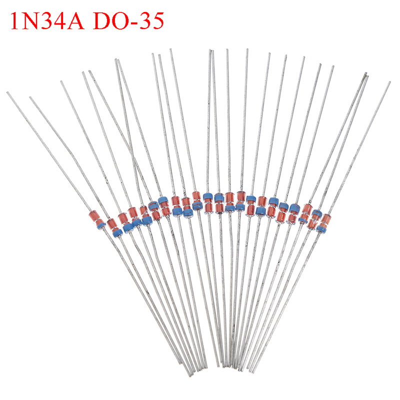 Refreshing 20Pcs 1N34A DO-35 germanium detector diode AM/FM crystal ...