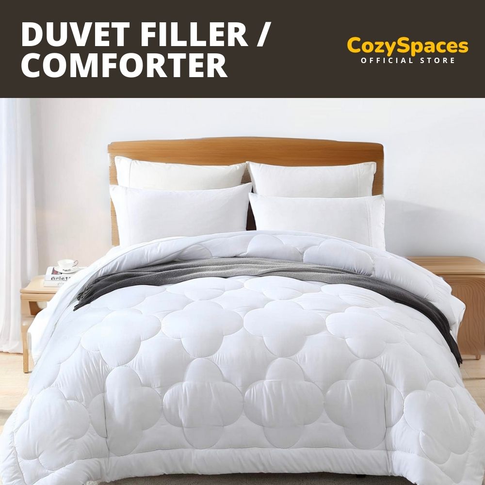 Cozy Spaces - Plain White Comforter / Duvet Filler / Quilt Insert for ...