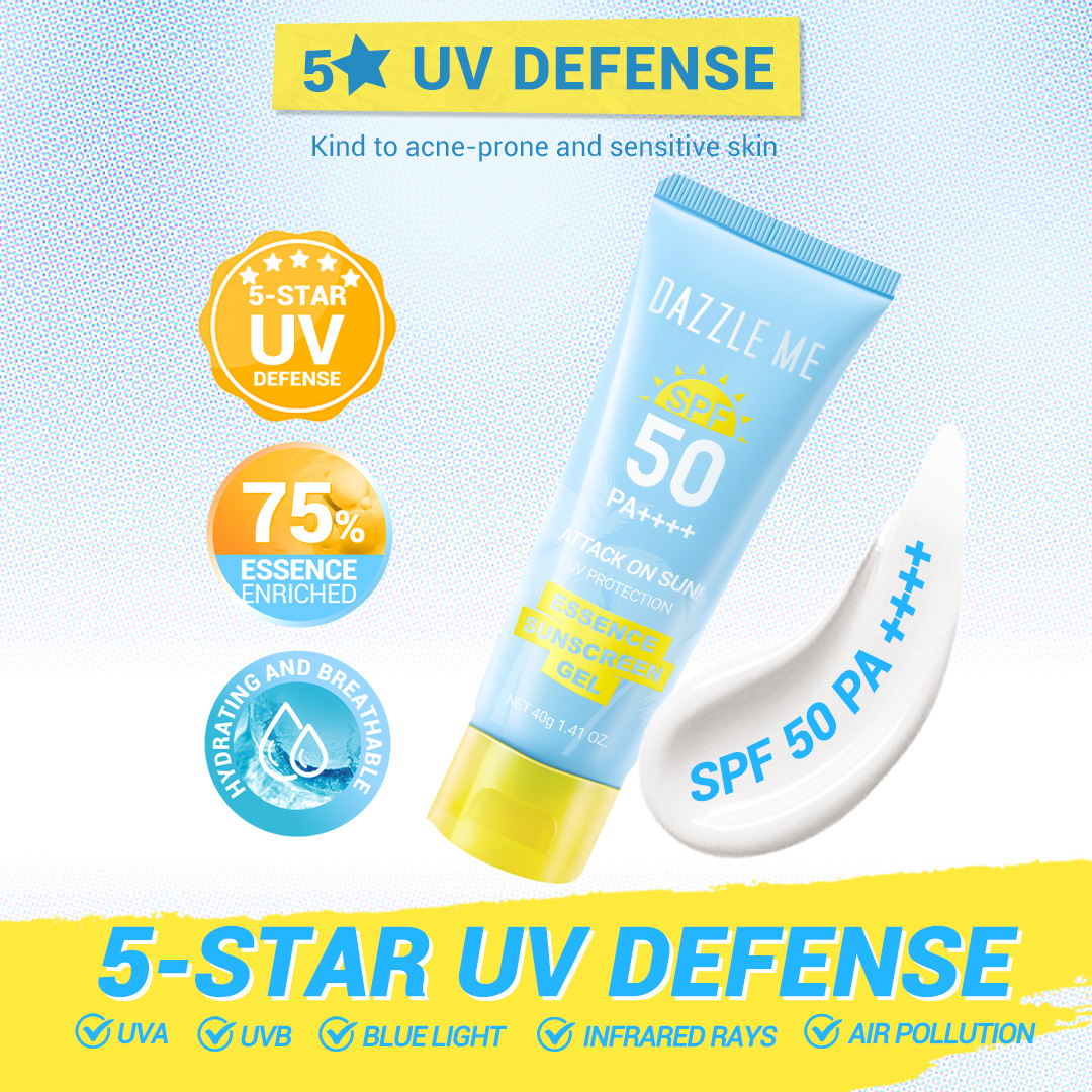 DAZZLE ME Attack on Sun! UV Protection Essence Sunscreen Gel - Sunblock ...