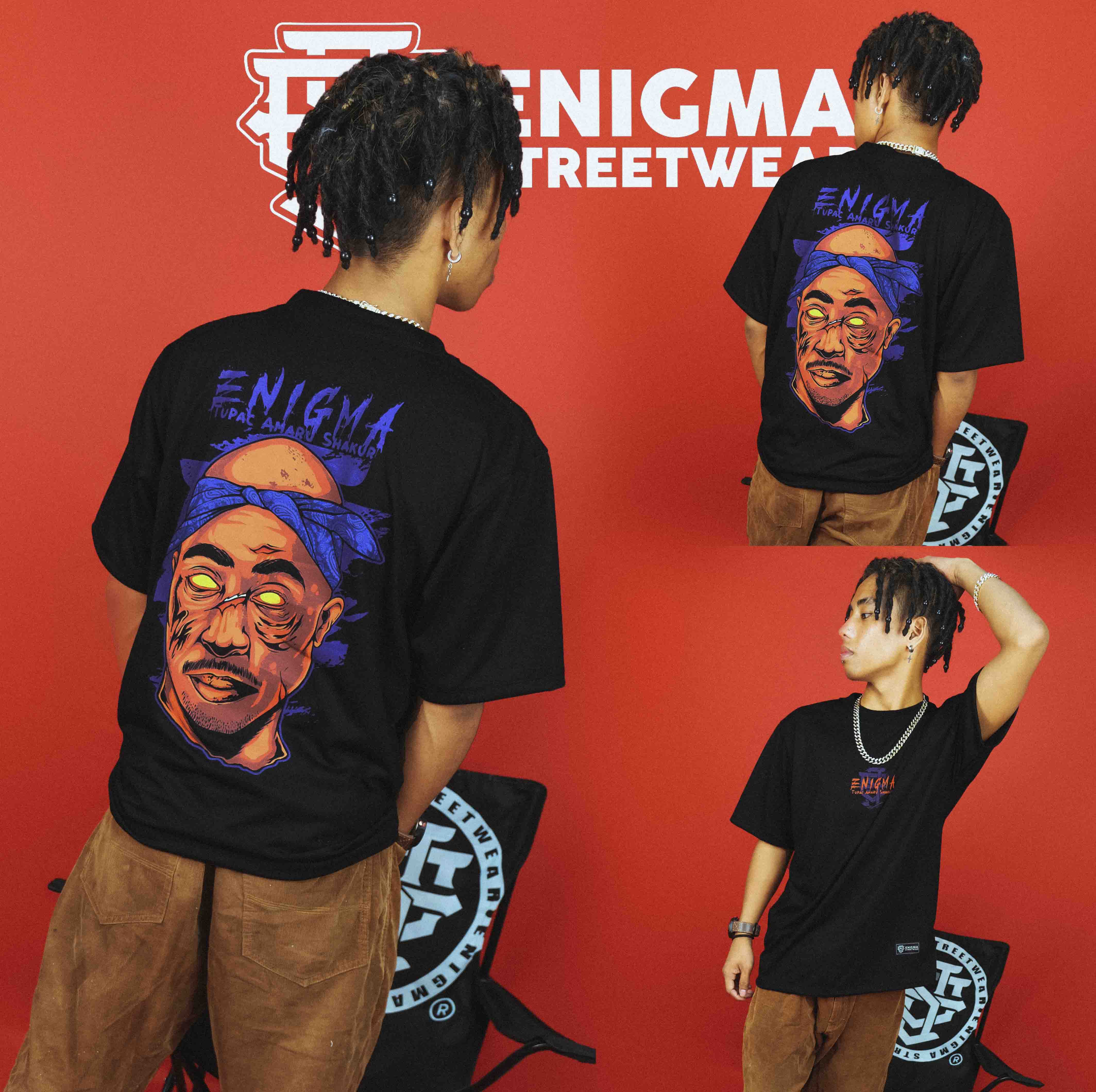 Enigma Streetwear Trending T shirt for men black pro club inspired ...