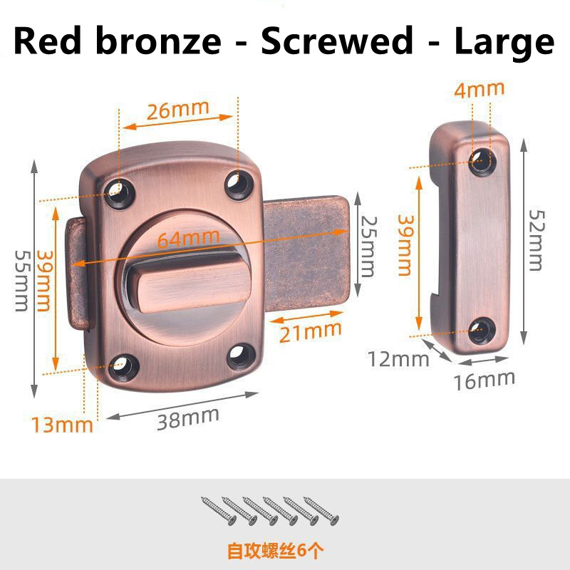 【Hot Sale+In Stock】Rotary bolt latch lock, zinc alloy thick security ...