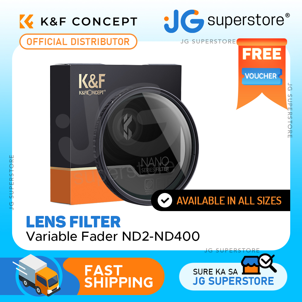K&F Concept ND2 to ND400 Variable Fader ND Lens Filter for Camera DSLR Mirrorless 37mm 40.5mm ...