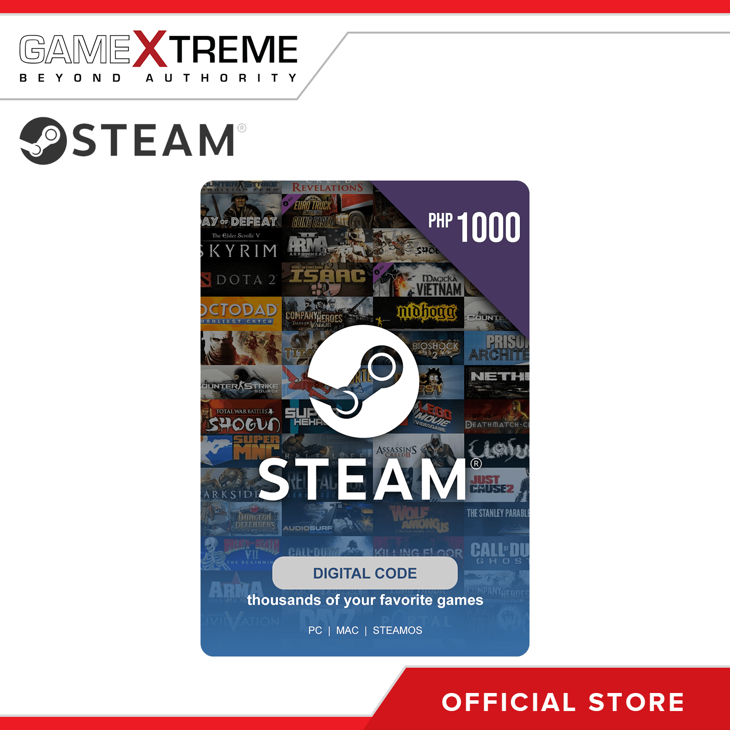 Steam Wallet ₱50 - ₱2200 [Digital Gift Card] | Lazada PH