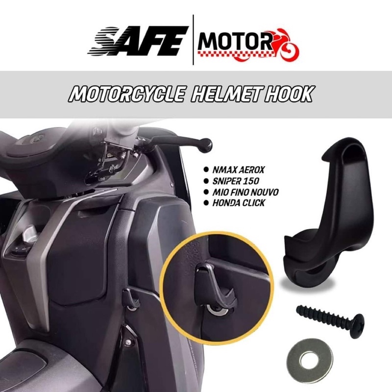 Hanger Hook Helmet Hook For Nmax V1 / Sniper 150 / Honda Click / MIO i ...