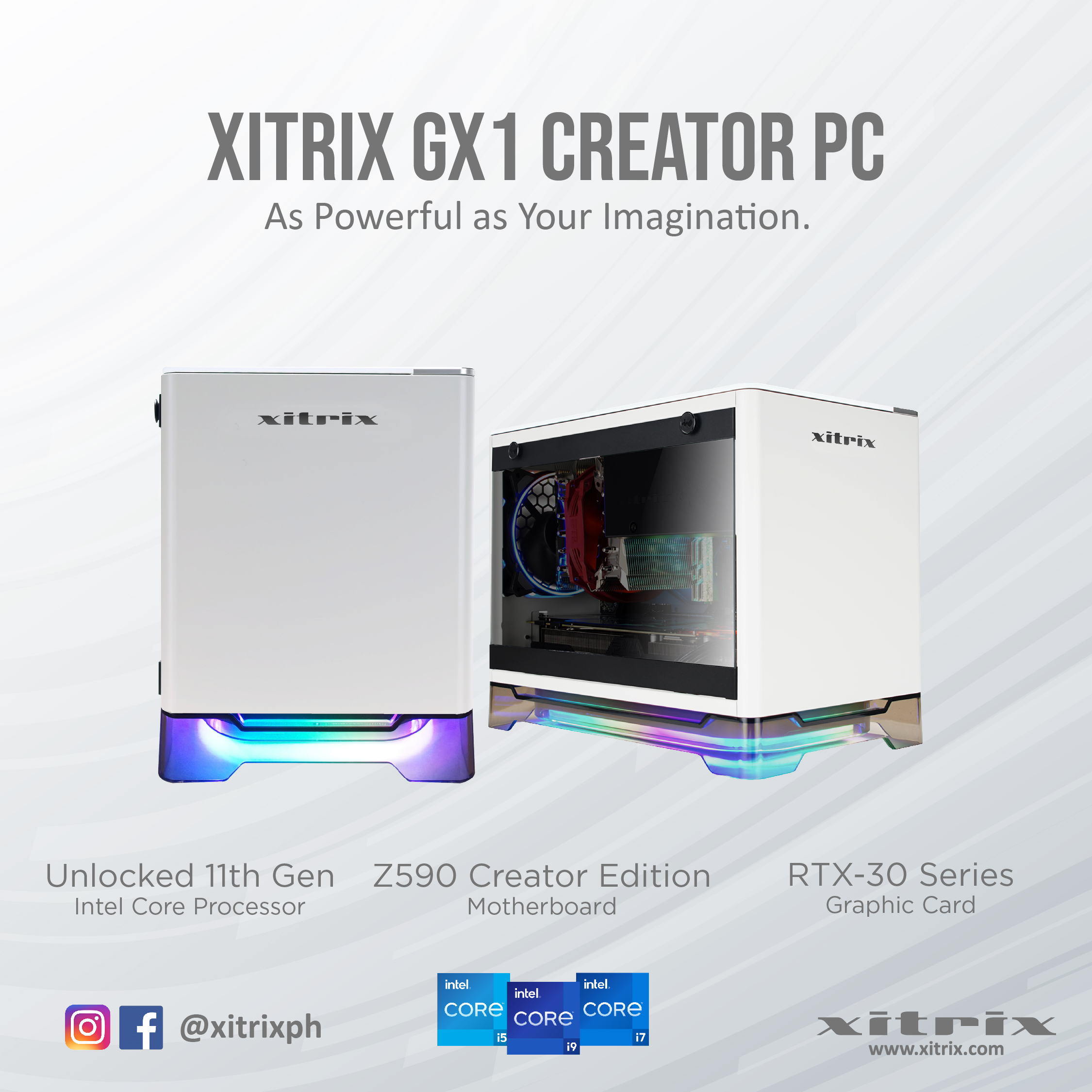 Xitrix GX1 Z590 Creator Series PC (11th Gen Core i7/ Core i9, RTX-3060 ...