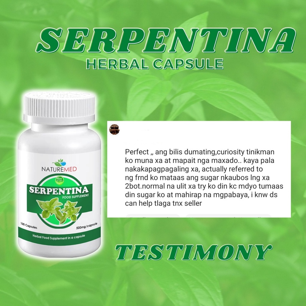 Naturemed Serpentina Capsule 500mg 100 Capsule | Lazada PH