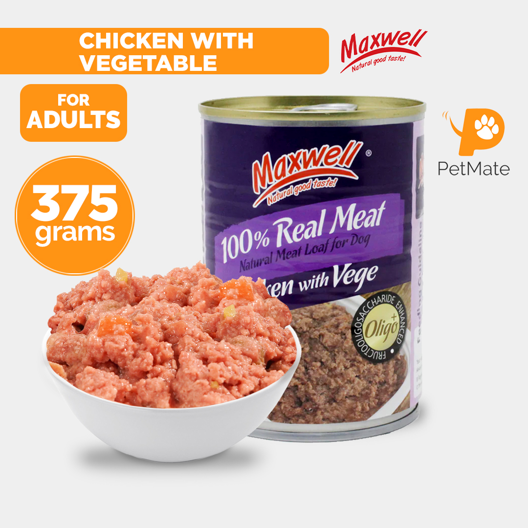 Maxwell Adult Dog Wet Food Can Beef with Vegetable 375g - PetMate ...