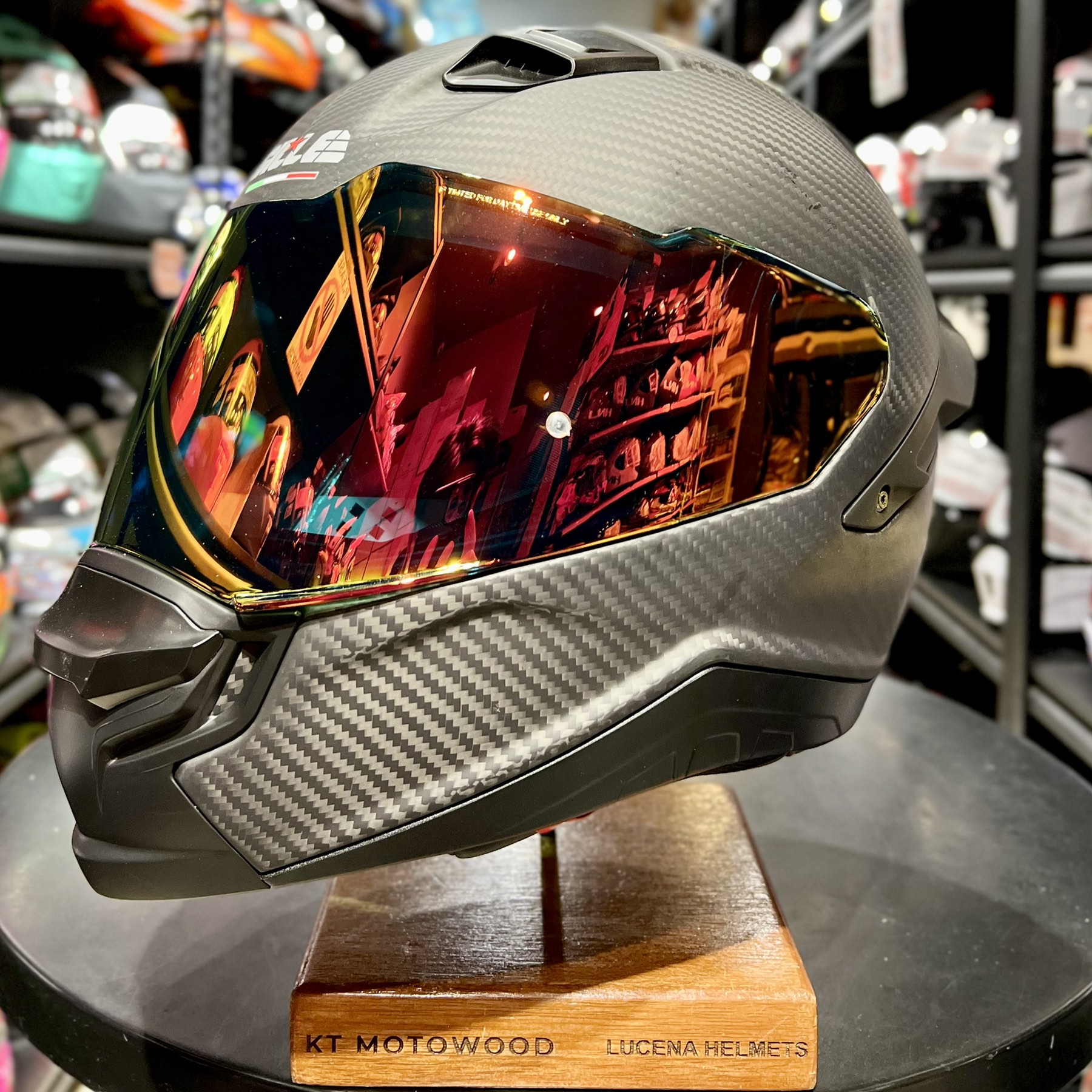 GILLE RRV1 Carbon Fiber Full Face Single Visor Helmet w/ FREE EXTRA ...