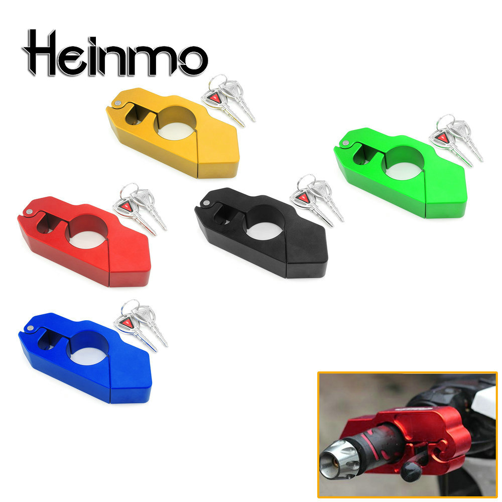 Universal CNC Motorcycle Handlebar Lock Grip Brake Lever Throttle ...