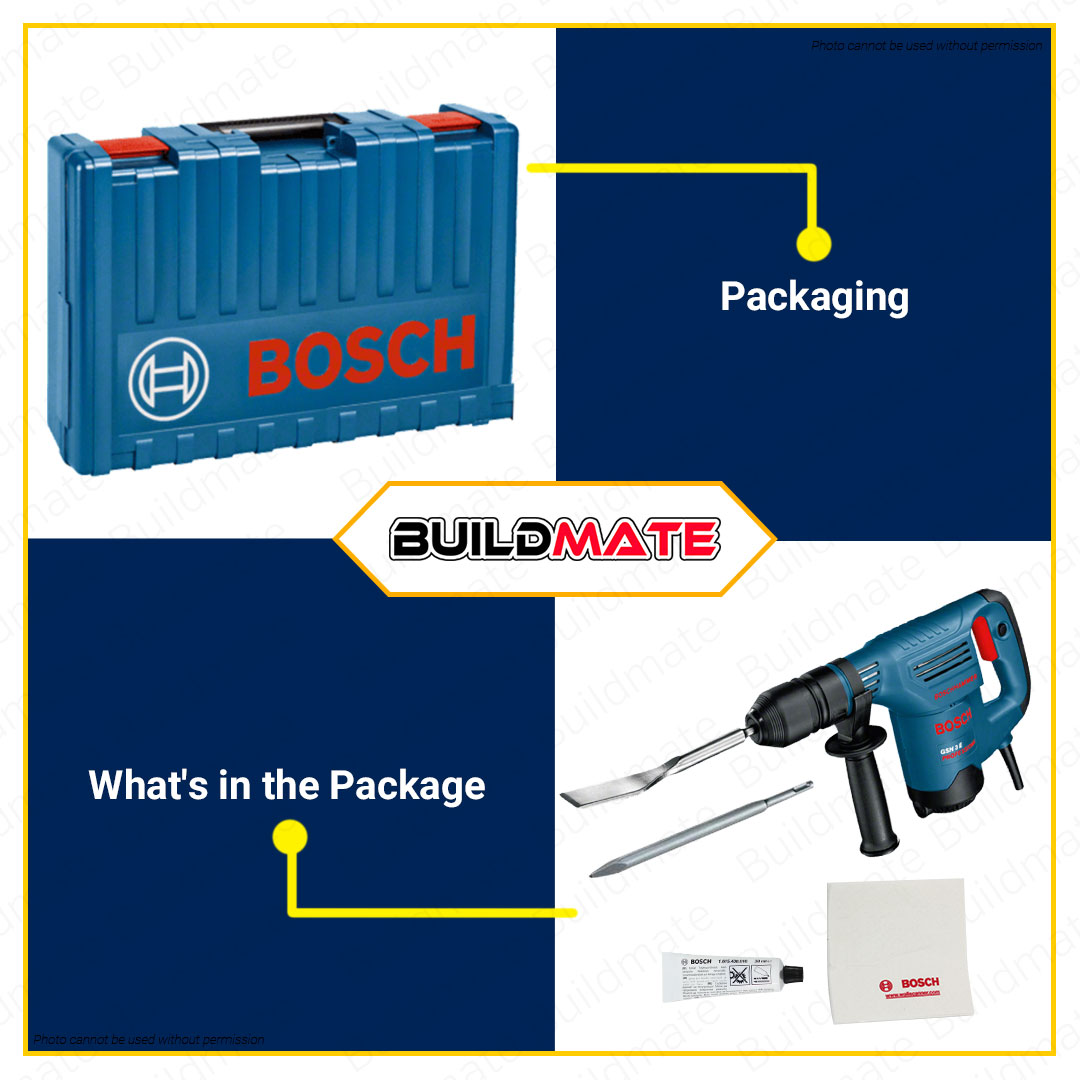 BOSCH Professional 650W Demolition Chipping Hammer With Case Up To 10kg ...