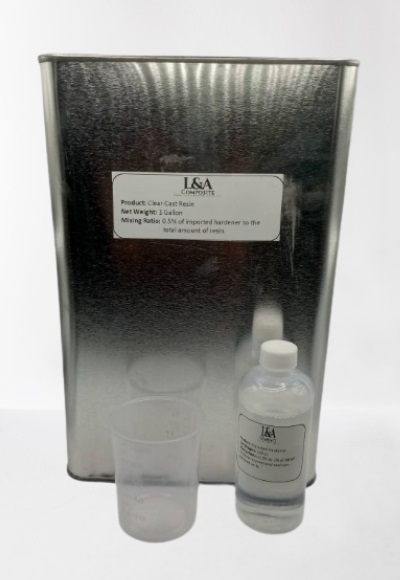 Clear Cast Premix Resin - 1 Gallon Resin, 120ml MEKP w/ 100ml Measuring ...