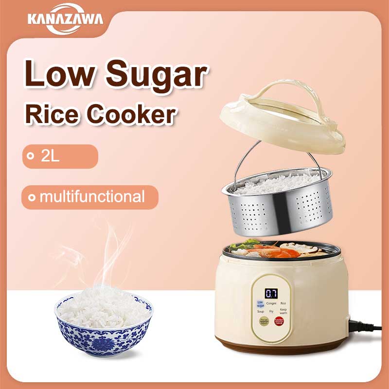 KANAZAWA Mulitfunctional Rice Cooker 2L Low Sugar Mini Rice Cooker ...