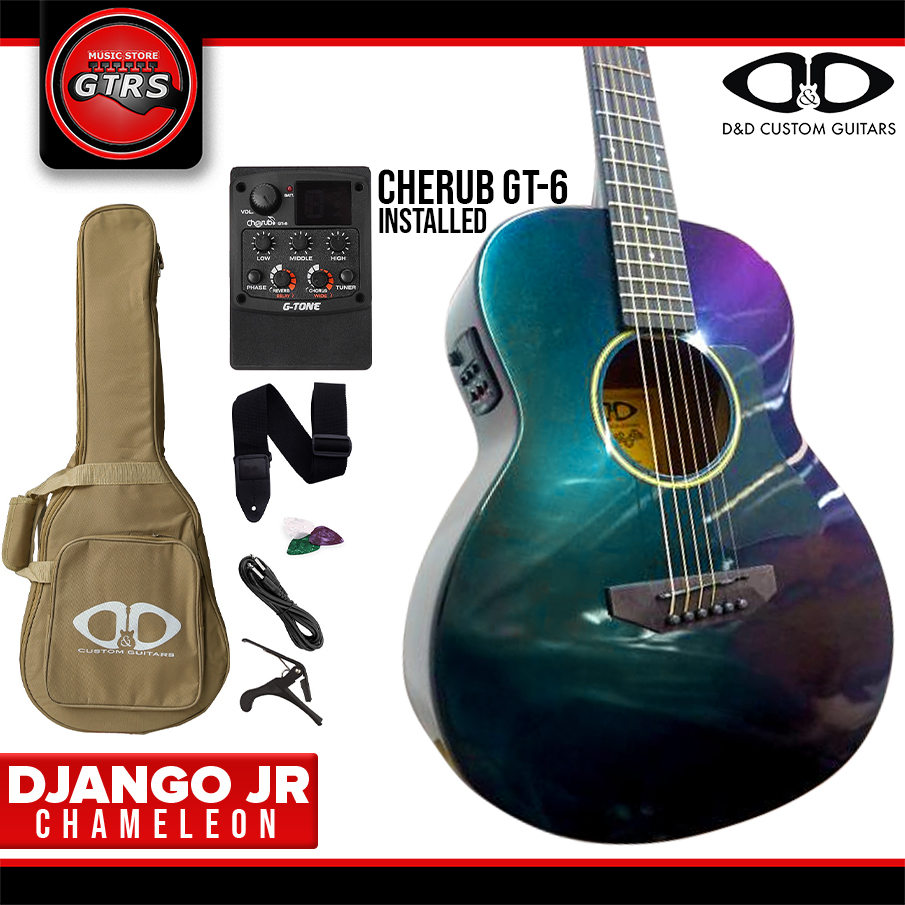 D&D Custom Guitars Django Jr. - Chameleon Acoustic Guitar with Cherub ...