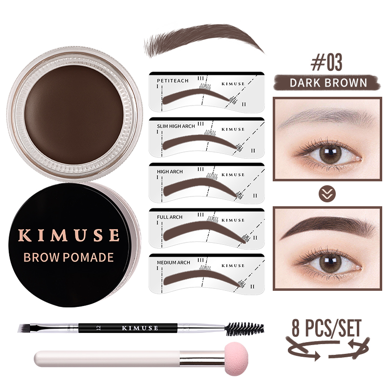 KIMUSE One-Step Pomade Brow Stamp + Shaping Kit Long-lasting And ...