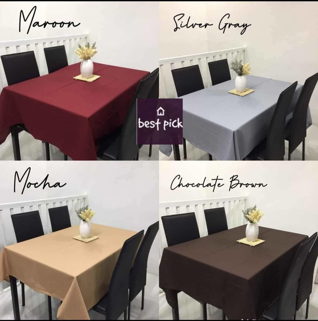 PLAIN TABLE CLOTH 4/6/8/10 seater | Lazada PH