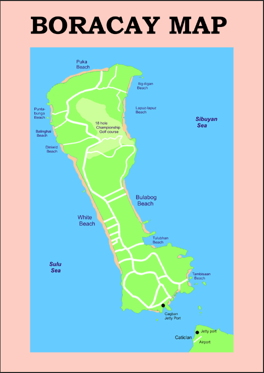 Boracay Map Waterproof A4 Laminated Chart | Lazada PH