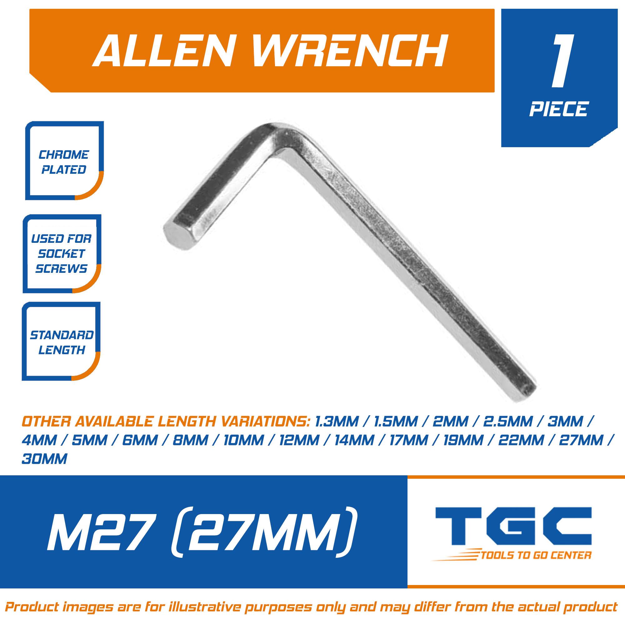 27mm ( M27 ) Allen Key Hex Wrench Screw Chrome Vanadium Allen Wrench 27 ...