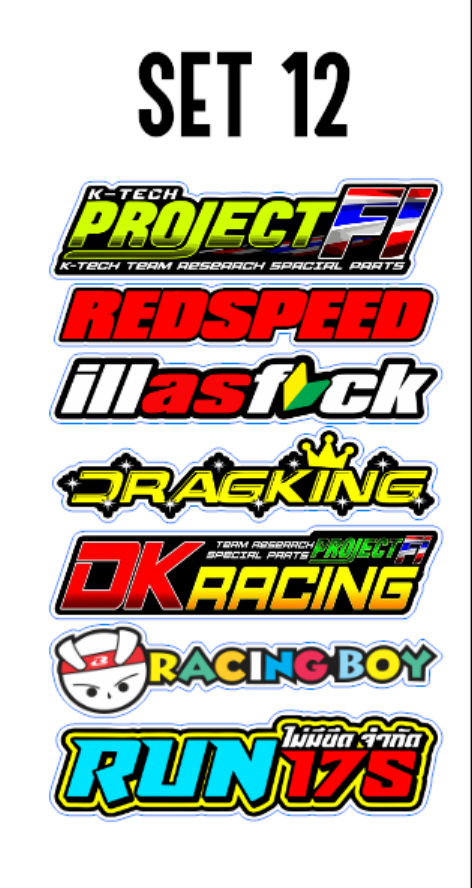 7 pcs Thai Sticker set for visor (Laminated, Waterproof) | Lazada PH