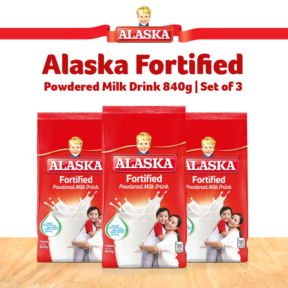 Alaska Fortified Powdered Milk Drink 840g l Set of 3 | Lazada PH
