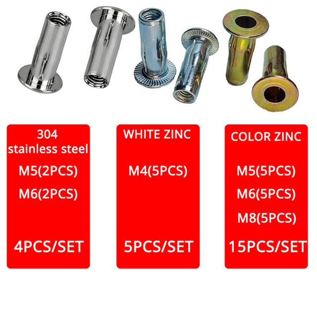 【CW】 M4 M5 M6 M8 304 Stainless Steel Petal Rivets Nut Rivet Riveter ...