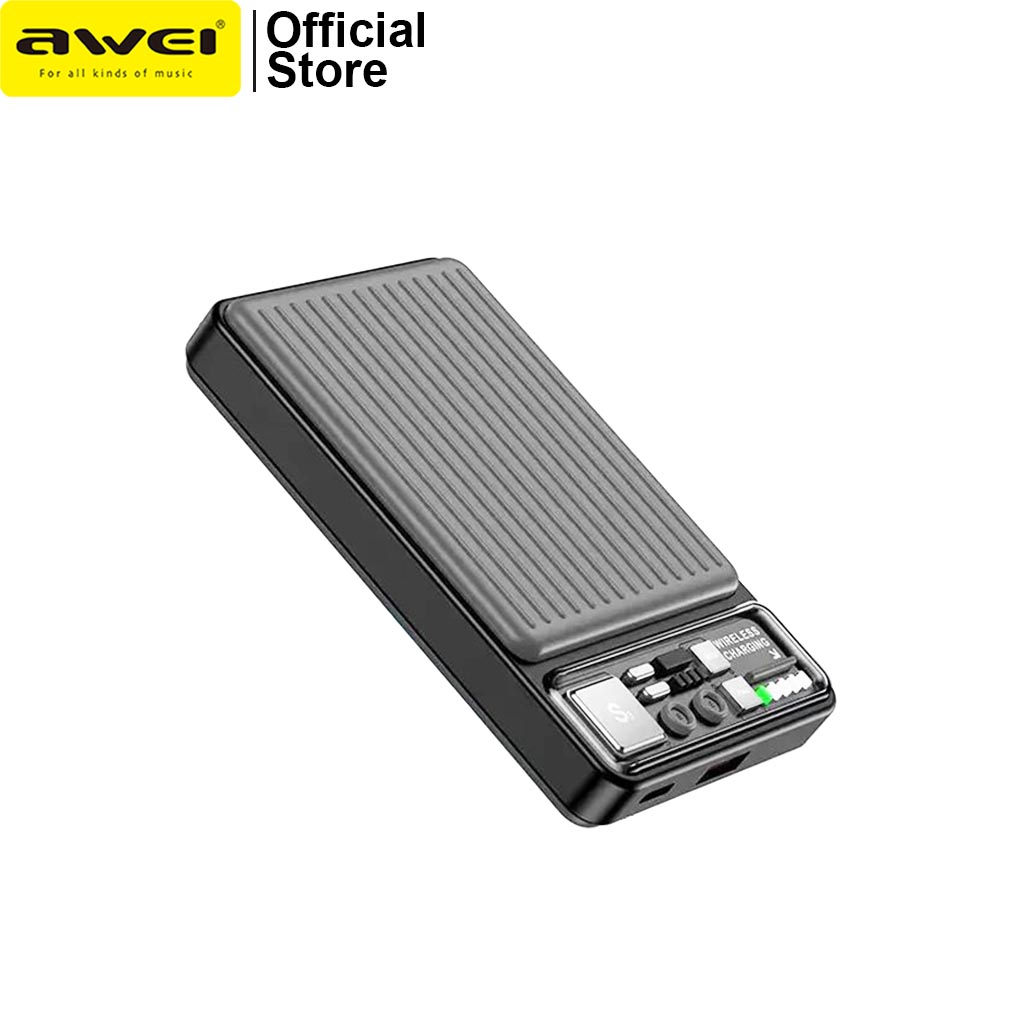 Awei P186K 10000mAh Power Bank Mini Portable Magnetic Wireless ...