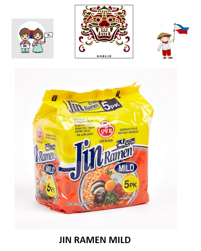 Jin Ramen Mild/ 5 pcs per pack/ from Korea/ Expiration Date: Feb/2023 ...