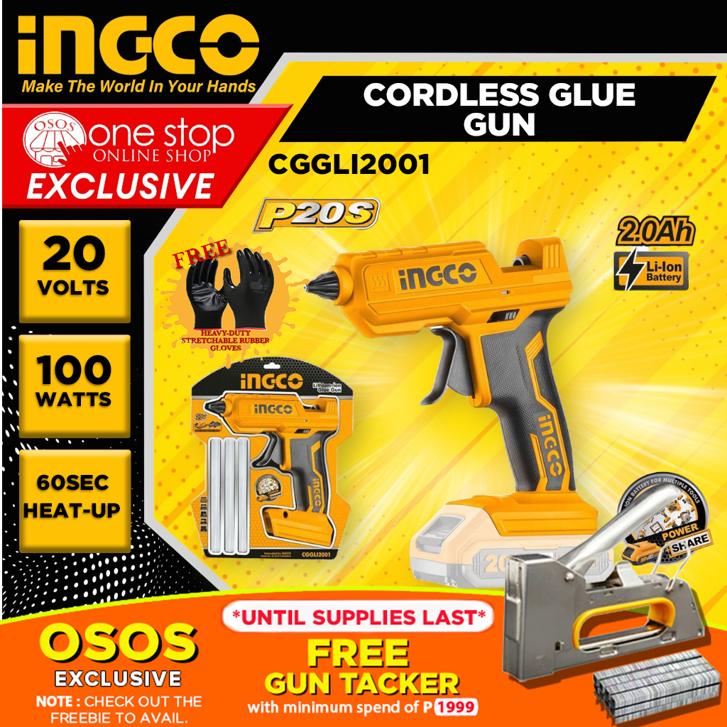Original Brand Of Ingco Powershare P20 Lithium-Ion Cordless Glue Gun ...