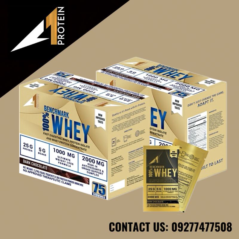 【Quick Send】A1 Protein Benchmark Whey Protein 5lbs 75 serving sachets ...