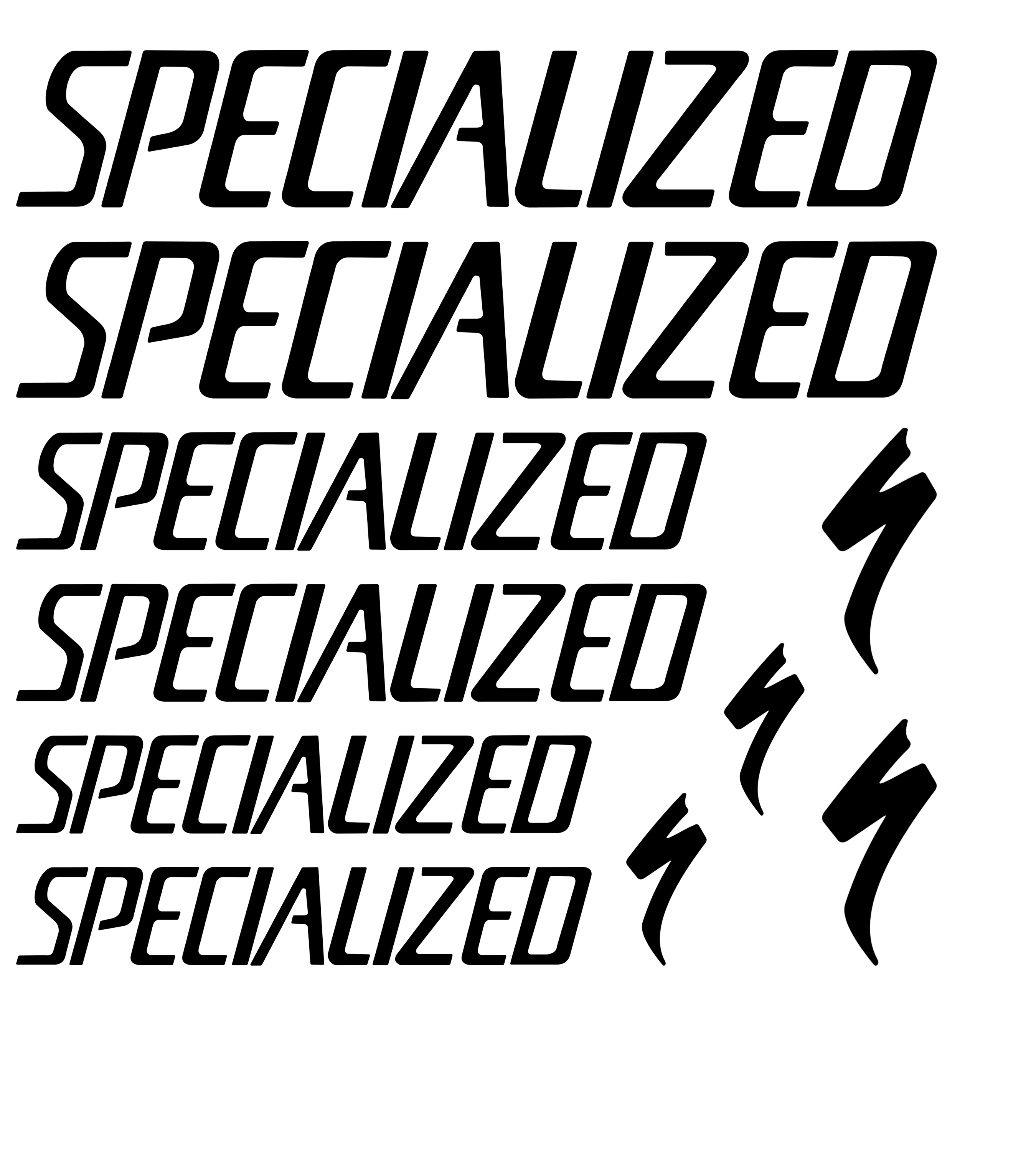SPECIALIZED Sticker Decal for Mountain Bike and Road Bike (Sticker cut ...