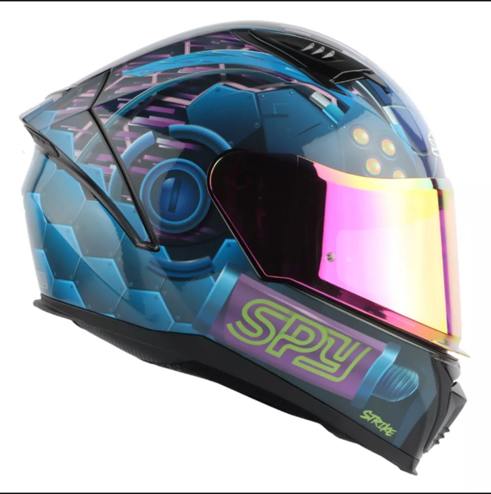 SPYDER FULL FACE STRIKE 371 MATTE BLUE PNK WD FULL FACE HELMET FLASH ...