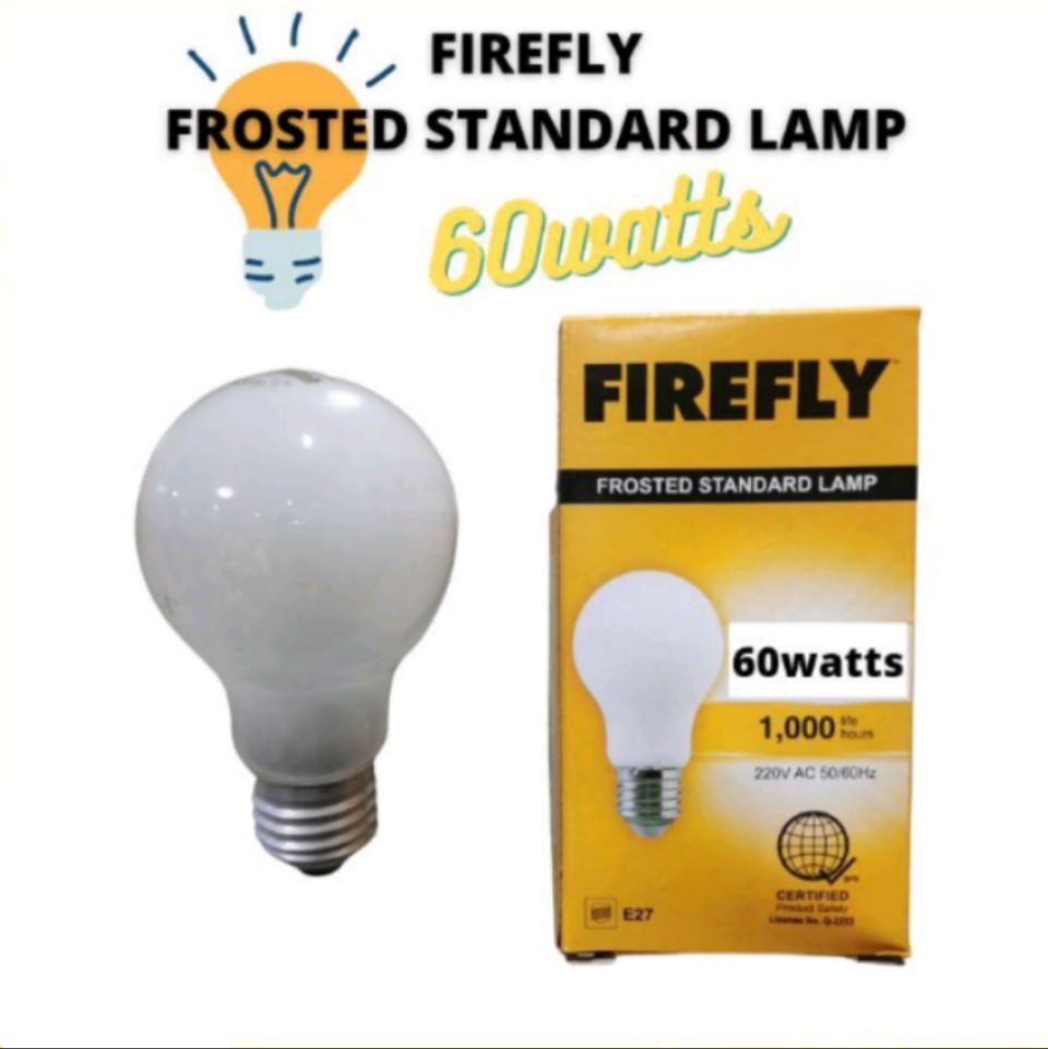 FIREFLY INCANDESCENT LIGHT FROSTED BULB WARM WHITE E27 ILAW PANGSISIW, ILAW PAMPAINIT SA BAGONG ...
