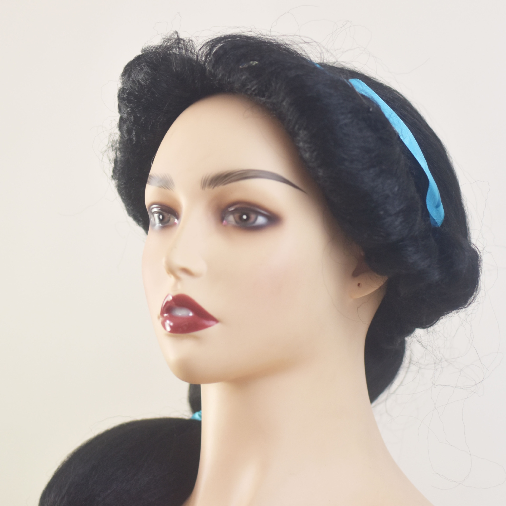 Aladdin magic lamp wig thousand and one nights black long braid wig ...