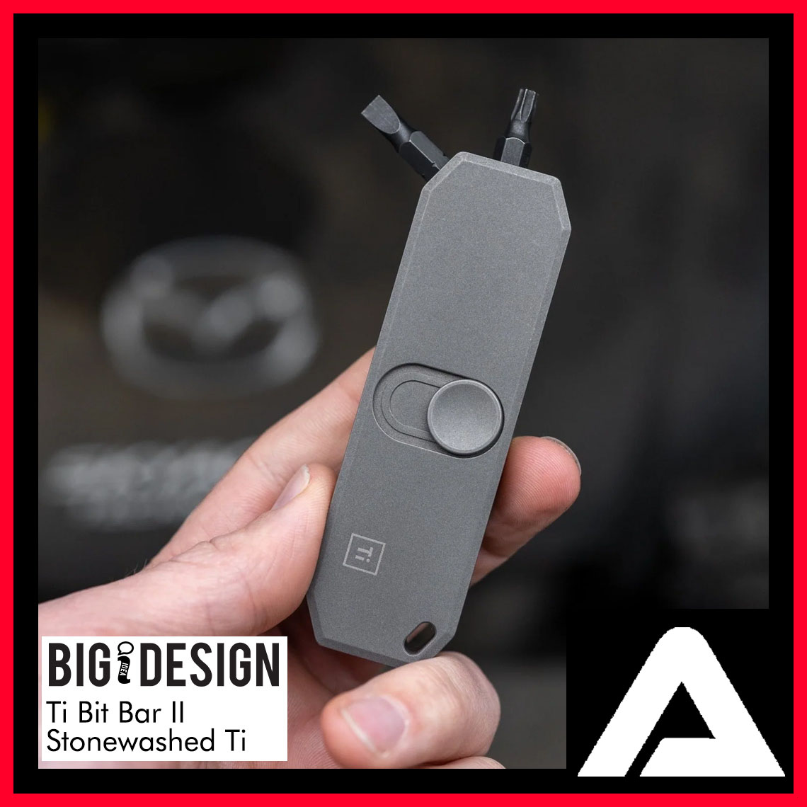 BIGiDESIGN - Ti Bit Bar 2 - Titanium Stonewashed / Black DLC - Big idea ...