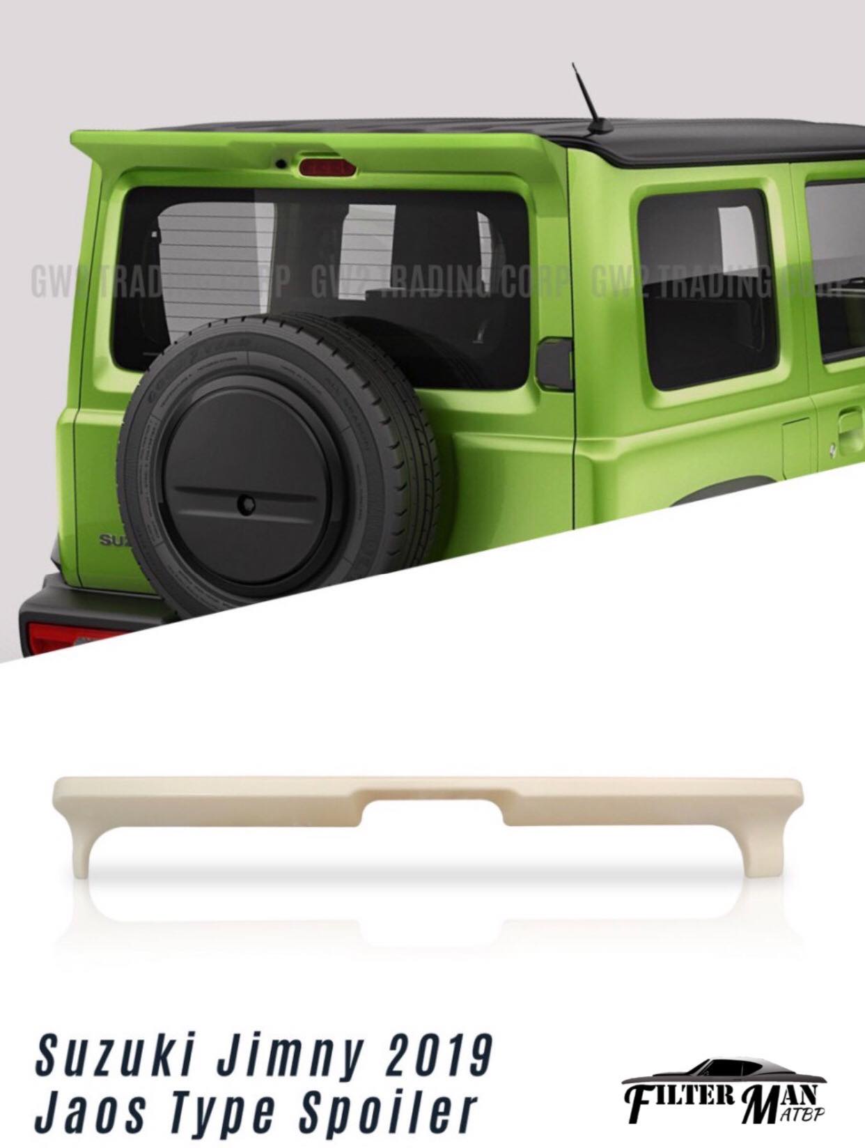 SUZUKI JIMNY 2019-2023 Rear Spoiler Paintable clip type spoiler | Lazada PH