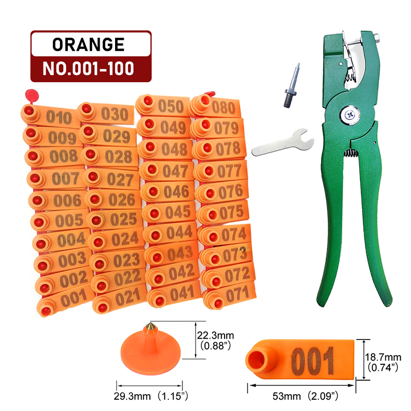 100Pcs Goat Ear Tag Set Plastic Livestock Ear Tag with Ear Tag ...