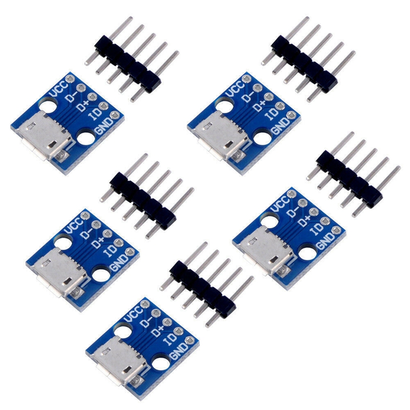 5Pcs CJMCU 5V Micro- USB Board Interface Power Switch Adapter Breakout ...