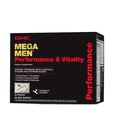 GNC Mega Men | Performance & Vitality Dietary Supplement 30 Packs for ...
