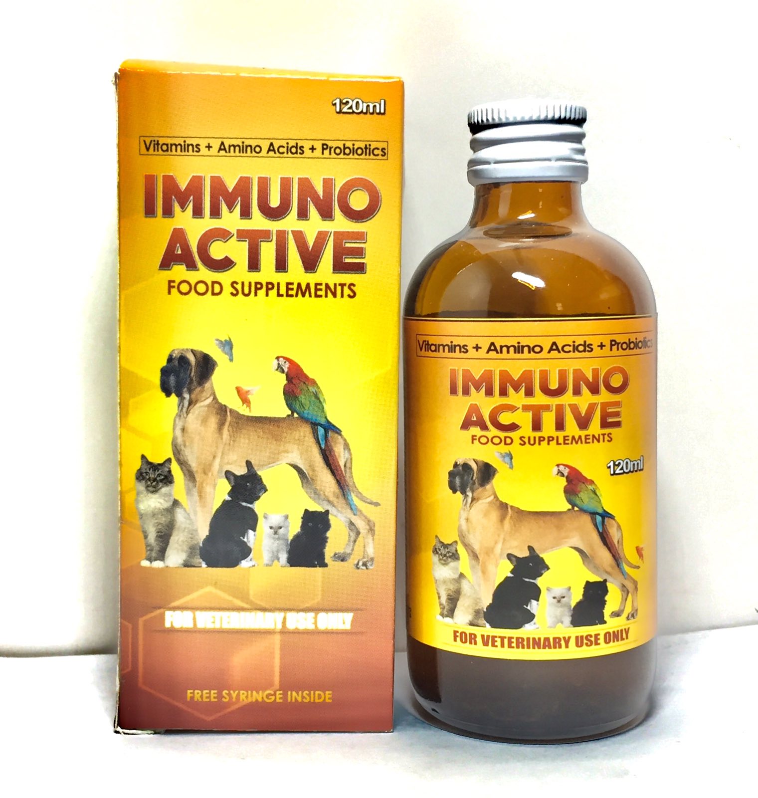 [SOUTH VET] 1box IMMUNO ACTIVE (120ml) FOOD SUPPLEMENT FOR DOG&CAT ...