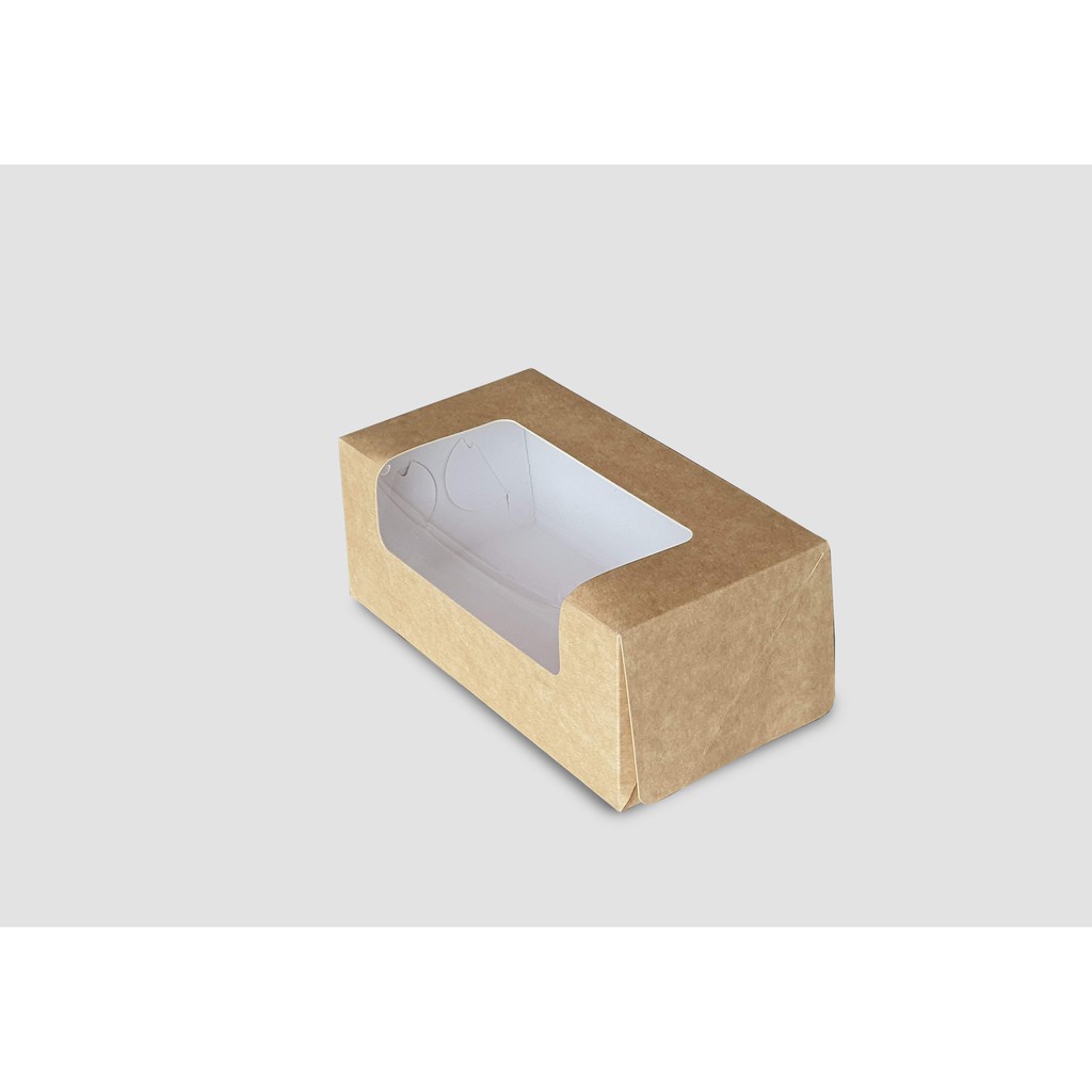 Stellar Loaf / Bread Box with Window (20 pcs) 3.5x7.38x2.75" Brown ...