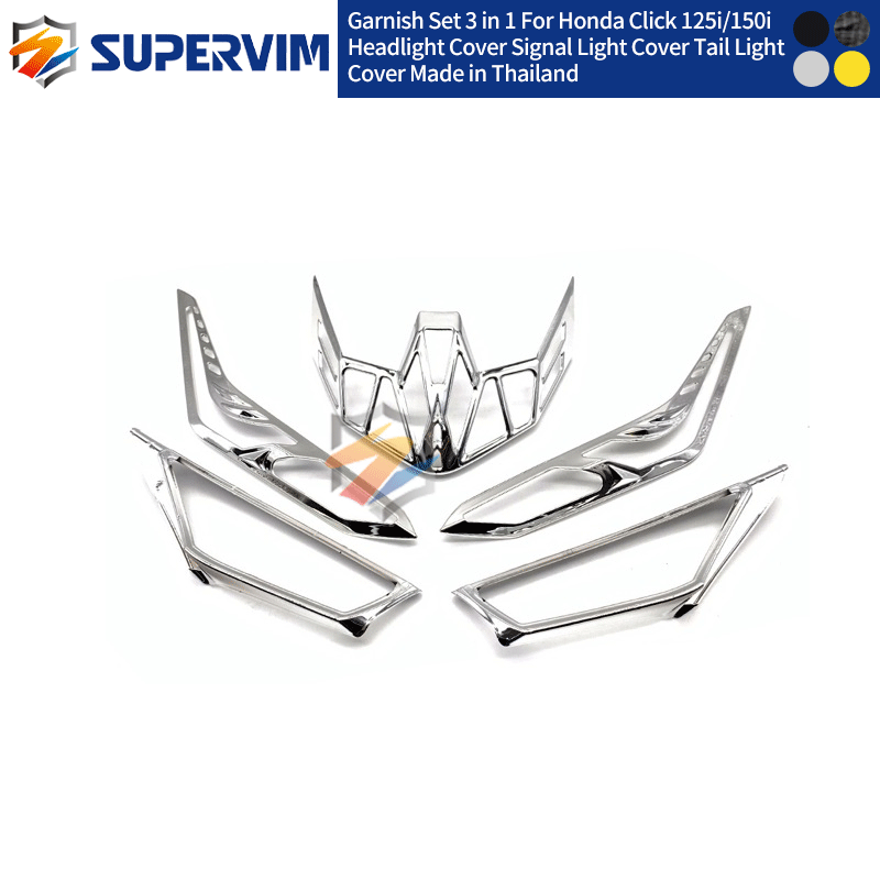Supervim Motorcycle Honda Click Garnish Set Headlight Cover Signal ...