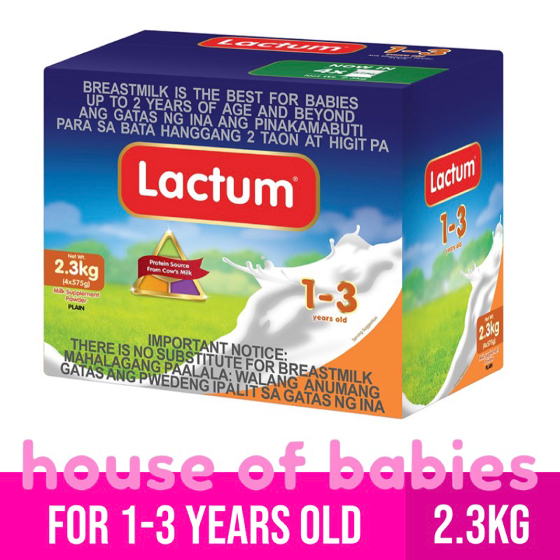 Lactum 1-3 Years Old 2.3kg Plain Milk Supplement Powder | Lazada PH