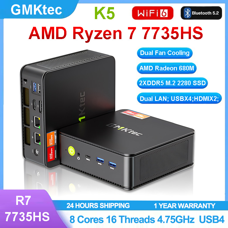 GMKtec Mini PC K9 Ultra 5 125H/K8 AMD Ryzen 7 8845HS/K6 7840HS/K5 ...