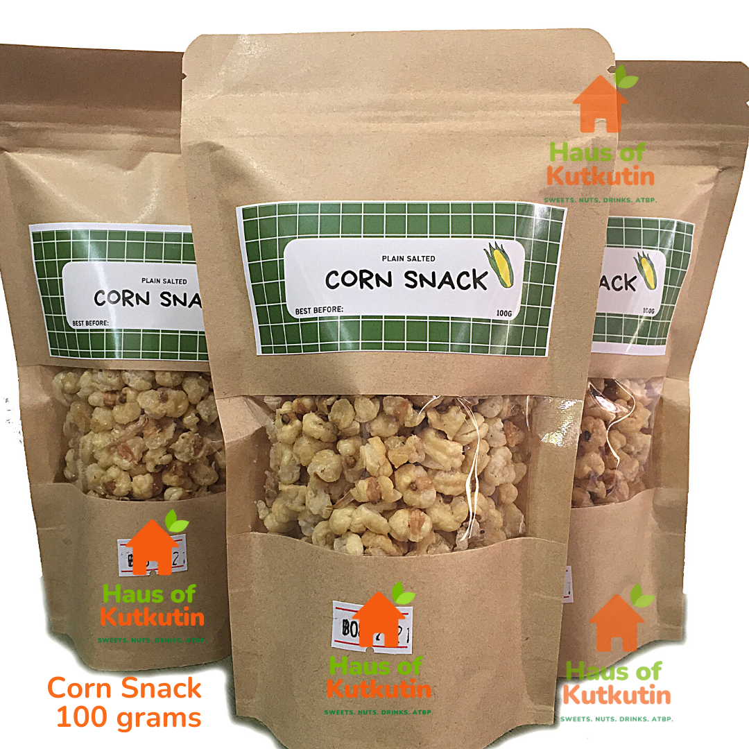 Haus of Kutkutin Corn Snack Crunchy CORNICK Plain Salted 100 grams Solo ...