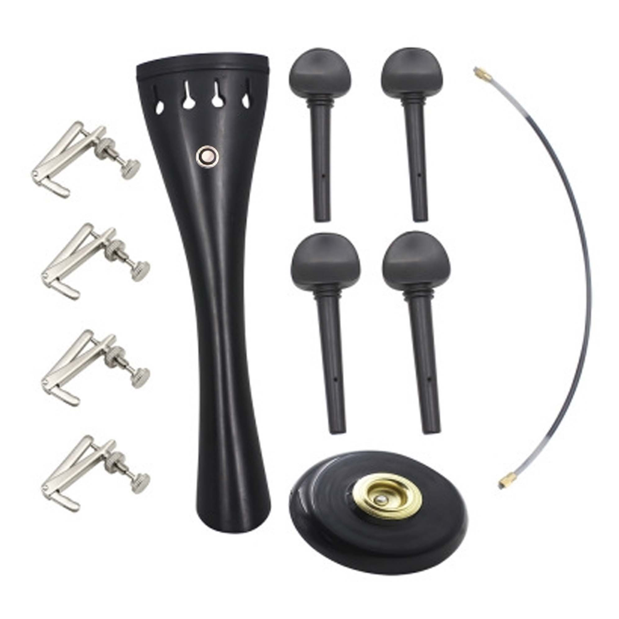 Cello Tailpiece, Tail Gut, Fine Tuners, Tuning Peg & Endpin Stopper for ...