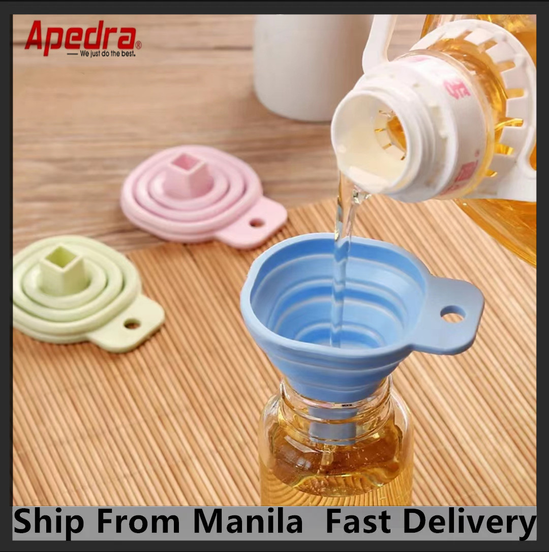 Small funnel Food Grade Silicone Folding Telescopic Funnel Kitchen ...