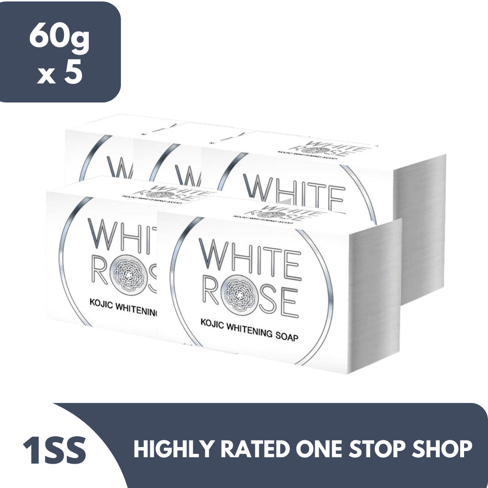 White Rose Kojic Whitening Soap 60g x 5 | Lazada PH