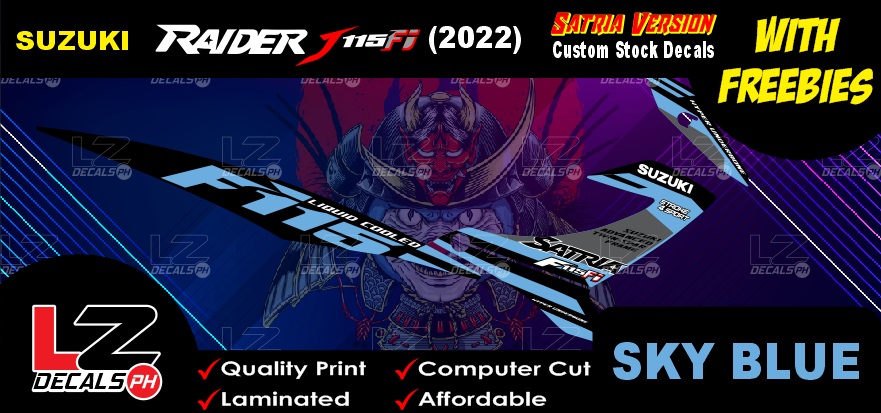 Suzuki Raider J 115 Fi (2022) Satria Version Custom Stock Decals ...