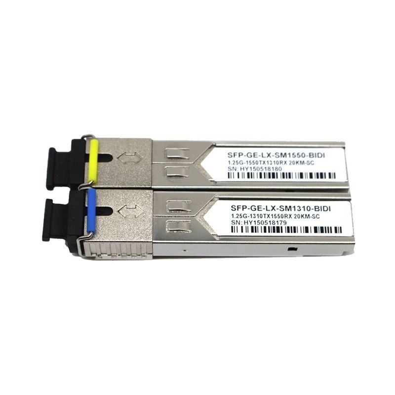 1 Pair Single Mode SC Connector Optical Fiber Transceiver BIDI 1.25g SFP Module 1310/1550 5KM ...
