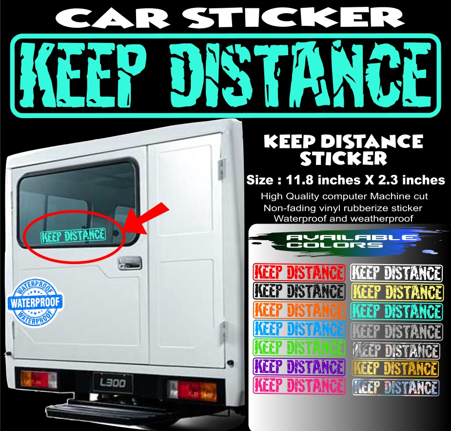 Keep distance sticker decals | Lazada PH